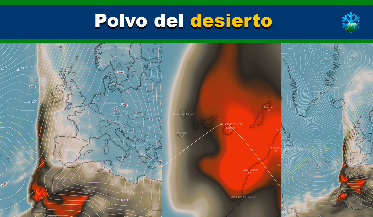 Así se extiende la Calima desde el Norte de África