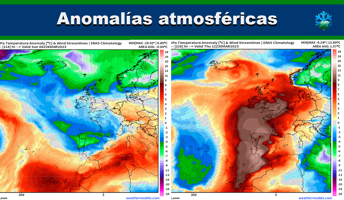 Marzo se va a despedir con patrones atmosféricos erráticos y anómalos ...