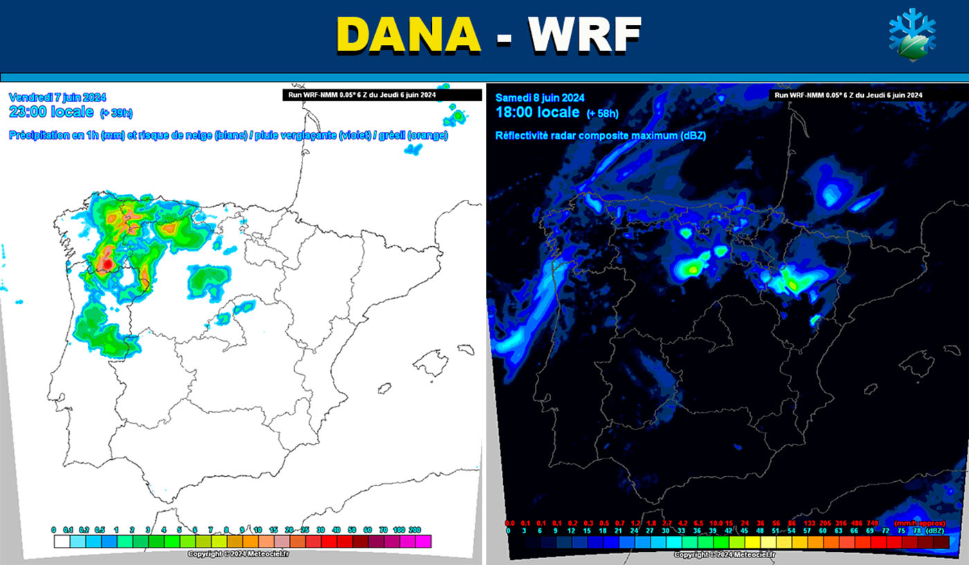 Así nos van a barrer las tormentas de la DANA durante el fin de semana: simulación con el modelo WRF