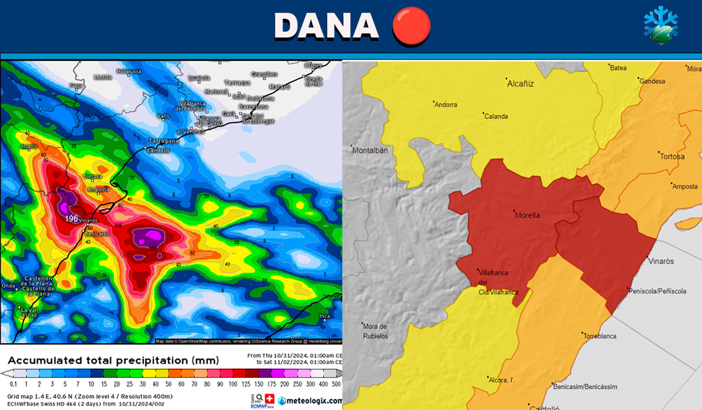DANA: reactiva fuertes tormentas en el Mediterráneo: más de 200 mm ...